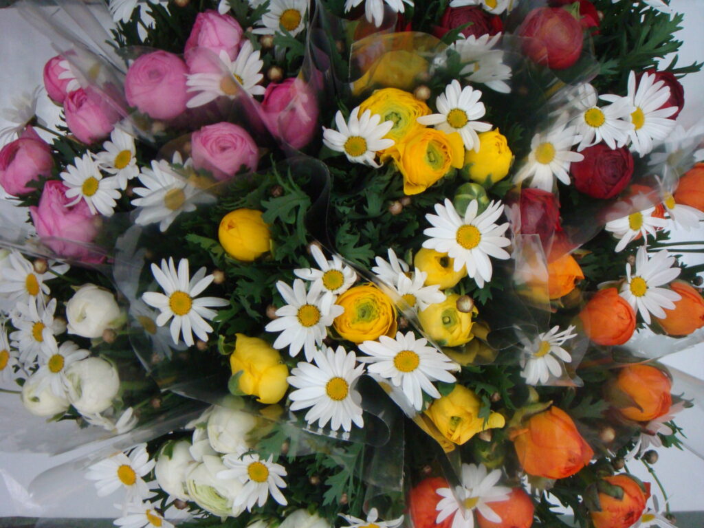 BOUQUET MARGHERITE E RANUNCOLI - Elemflora